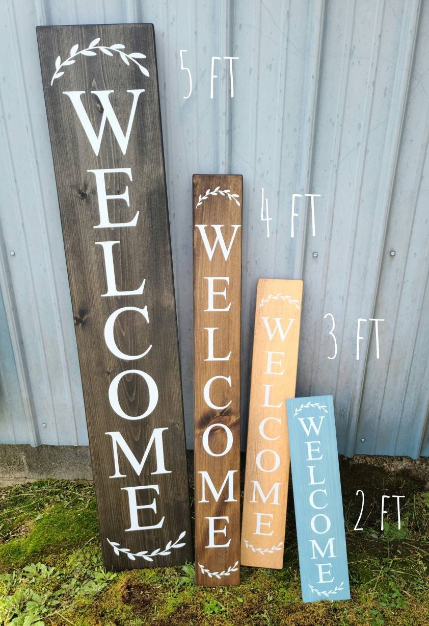 Farmhouse Welcome Sign Wooden Rustic Decor Front Door Porch - Etsy
