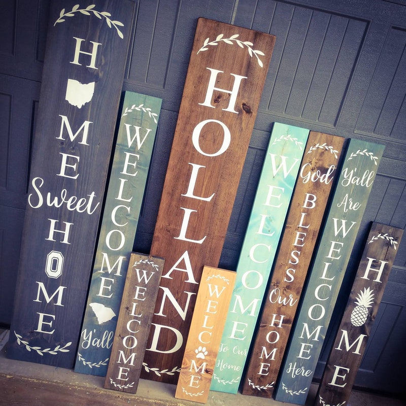 Vertical Welcome Sign - Etsy