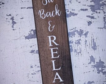 Relax Sign - Etsy
