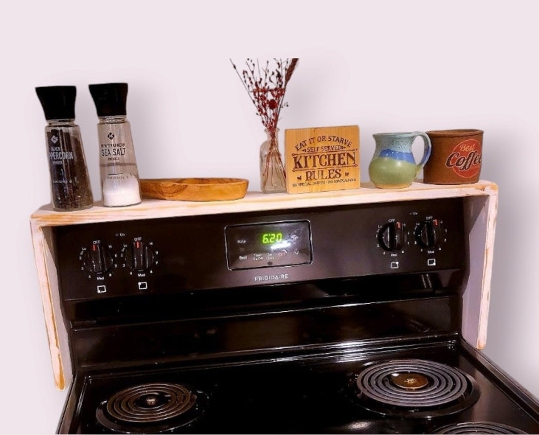 Spice Rack - Over the Stove Shelf Rack - Space Saving Storage ...