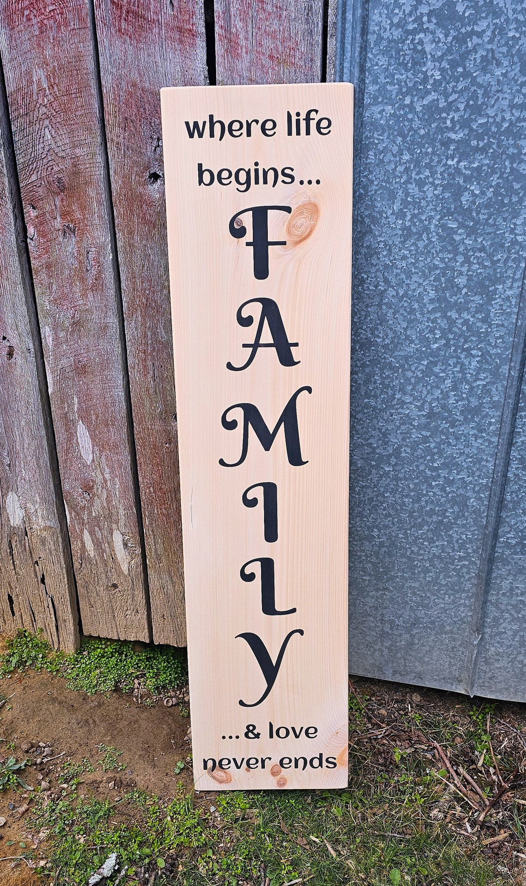 Family Welcome Sign Choose Your Size & Color Wooden Rustic Farmhouse ...