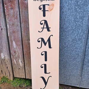 Family Welcome Sign - Choose Your Size & Color - Wooden Rustic ...