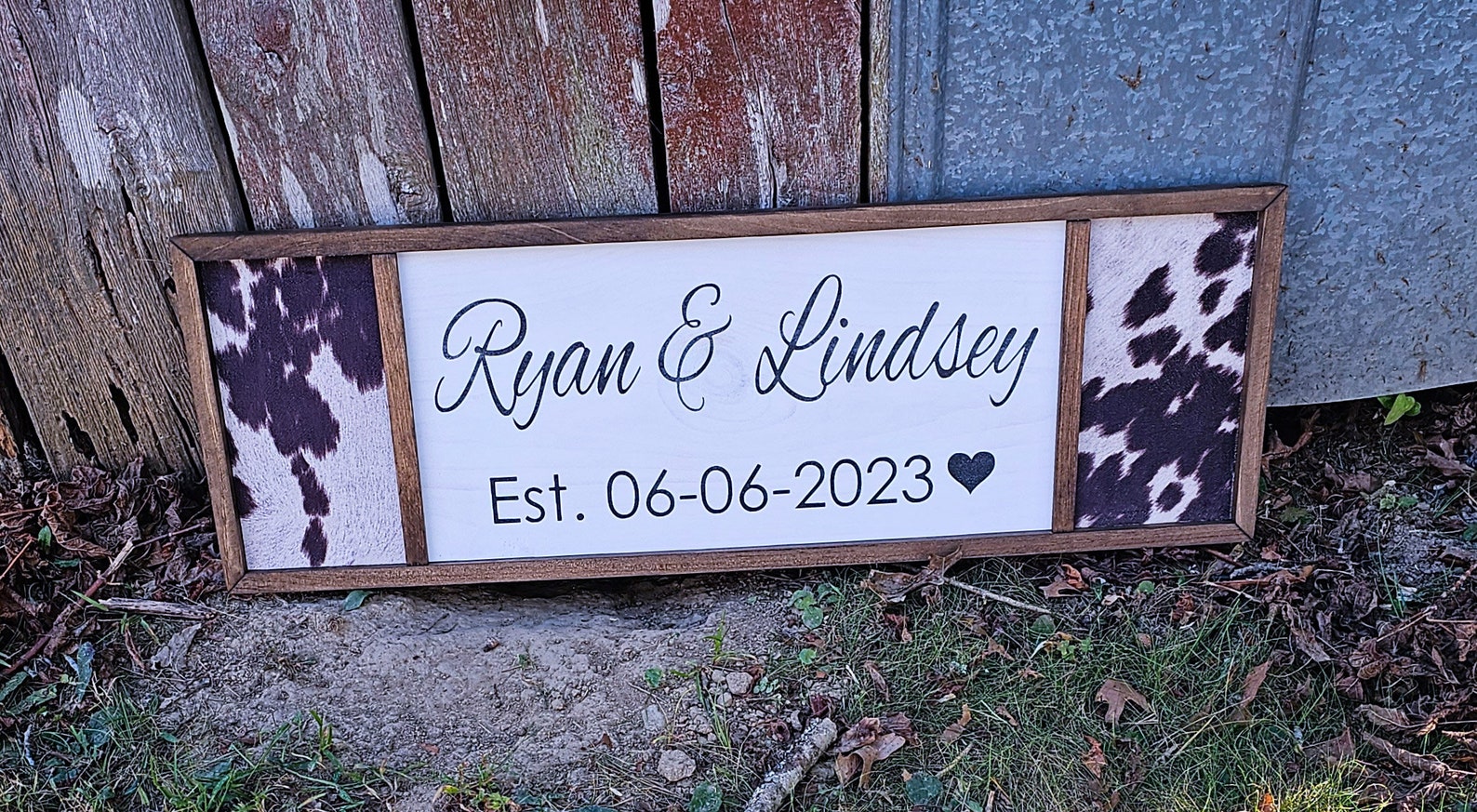 Custom Cowhide Welcome Sign Cow Print Sign Country Western Sign Decor ...