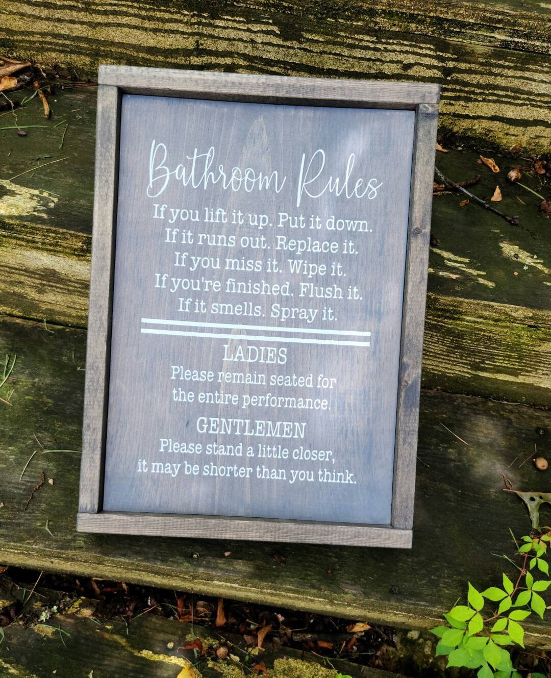 Farmhouse Bathroom Sign, Bathroom Decor, Bathroom Greetings, Rustic ...