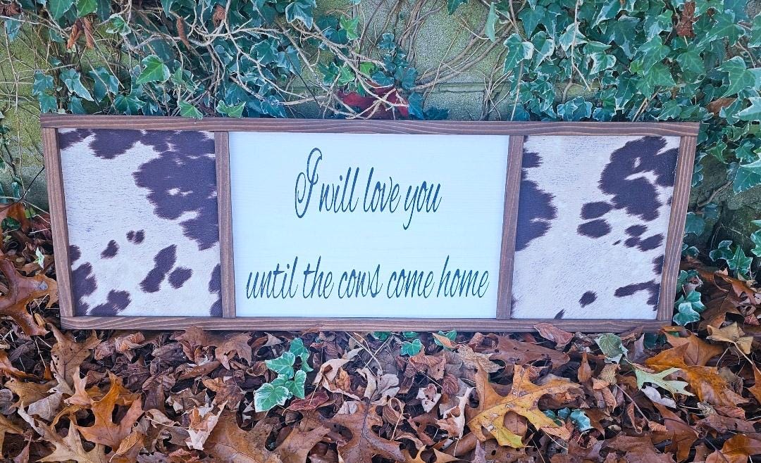Custom Cowhide Welcome Sign - Cow Print Sign - Country Western Sign ...
