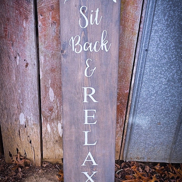 Relax Sign - Etsy