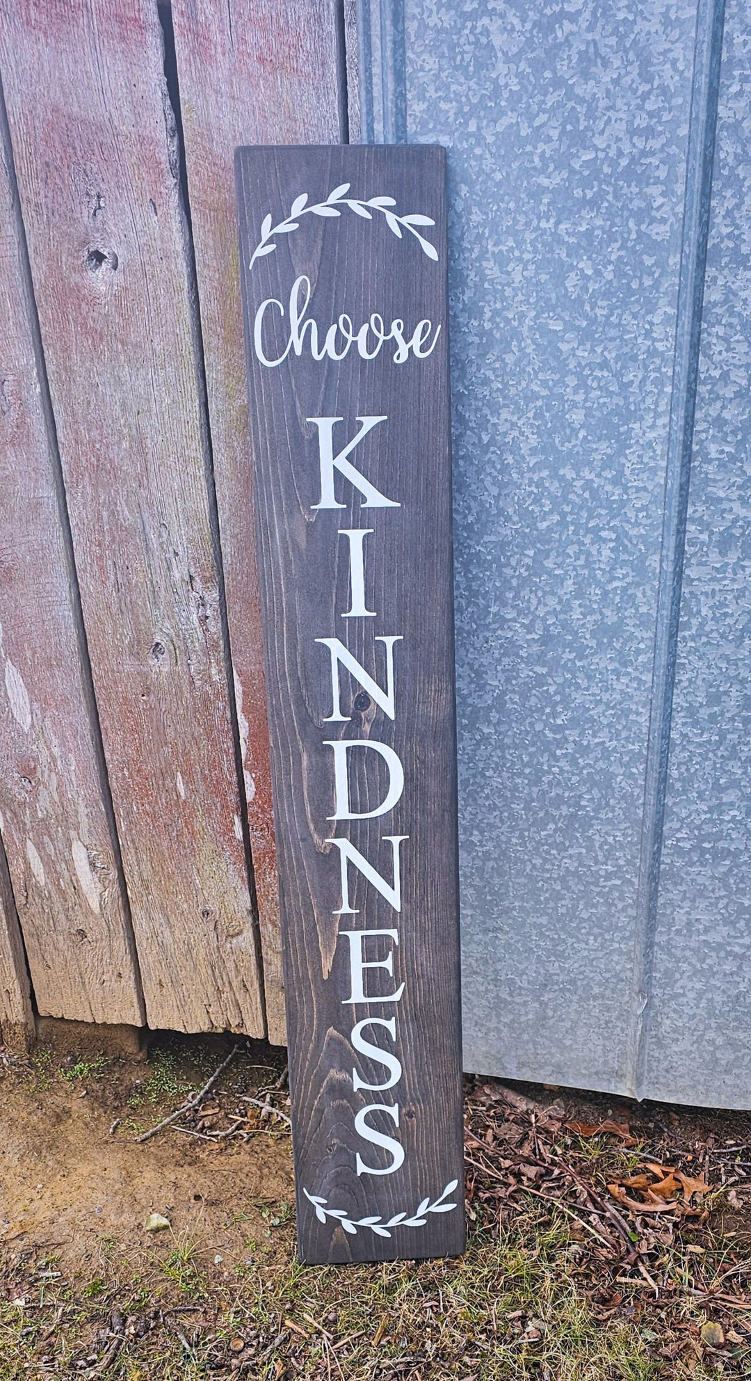 Farmhouse Choose Kindness Welcome Sign - Wooden Rustic Decor, Front ...