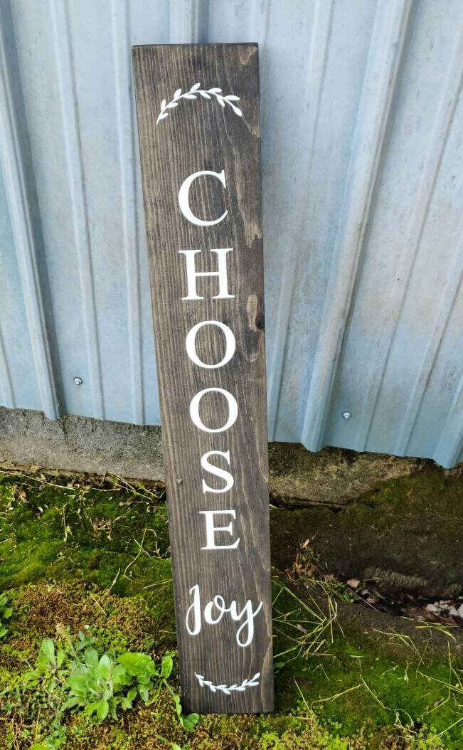Custom Welcome Sign Choose Joy Rustic Farmhouse Decor - Etsy
