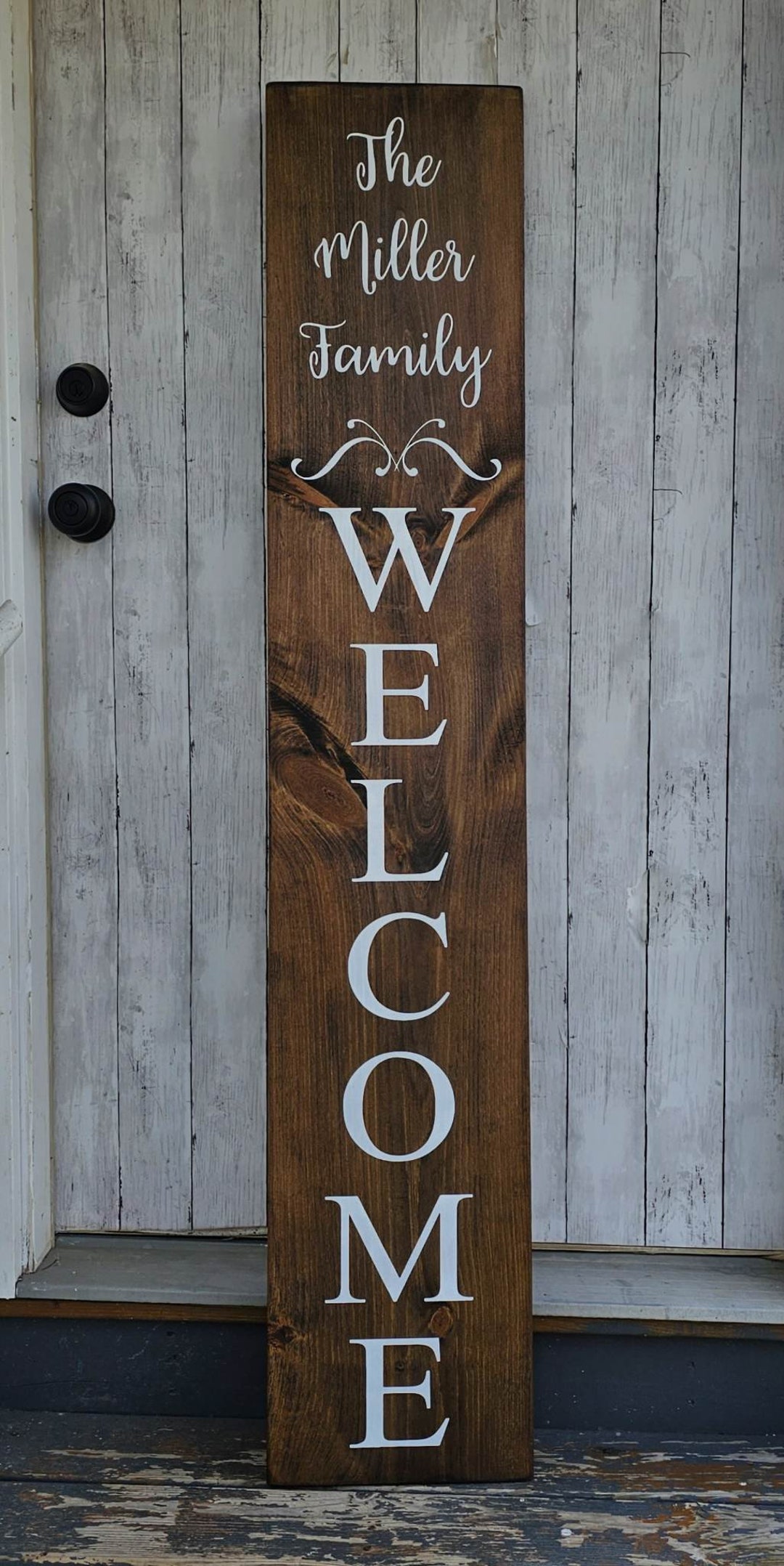 Personalized Welcome Sign - Choose Your Size & Color - Wooden Rustic ...