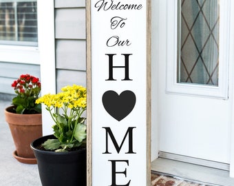 Farmhouse Custom Welcome Sign, Front Porch Home Decor, Welcome Sign ...
