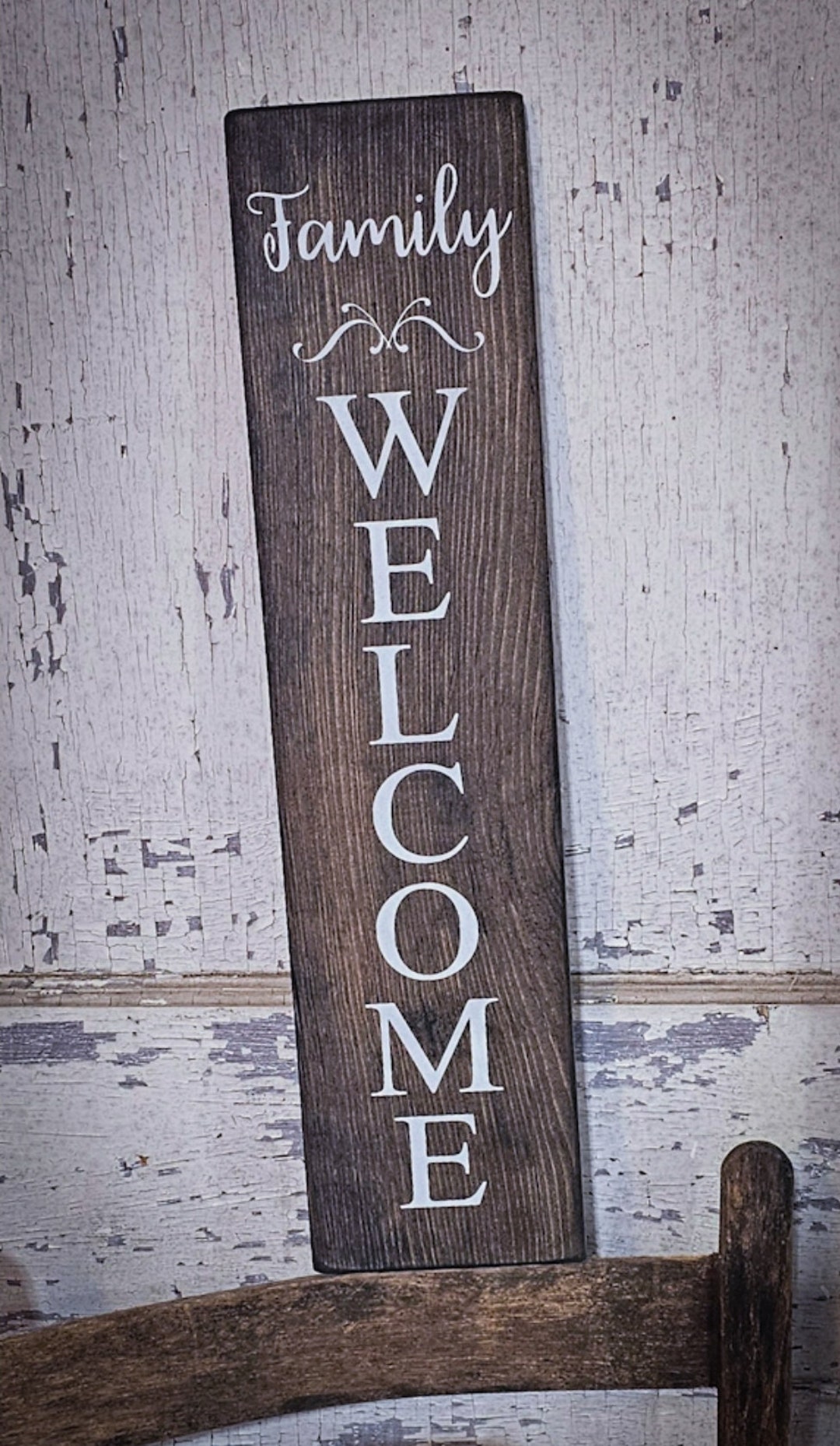 Farmhouse Family Welcome Sign Choose Your Size / Color Wooden Rustic ...