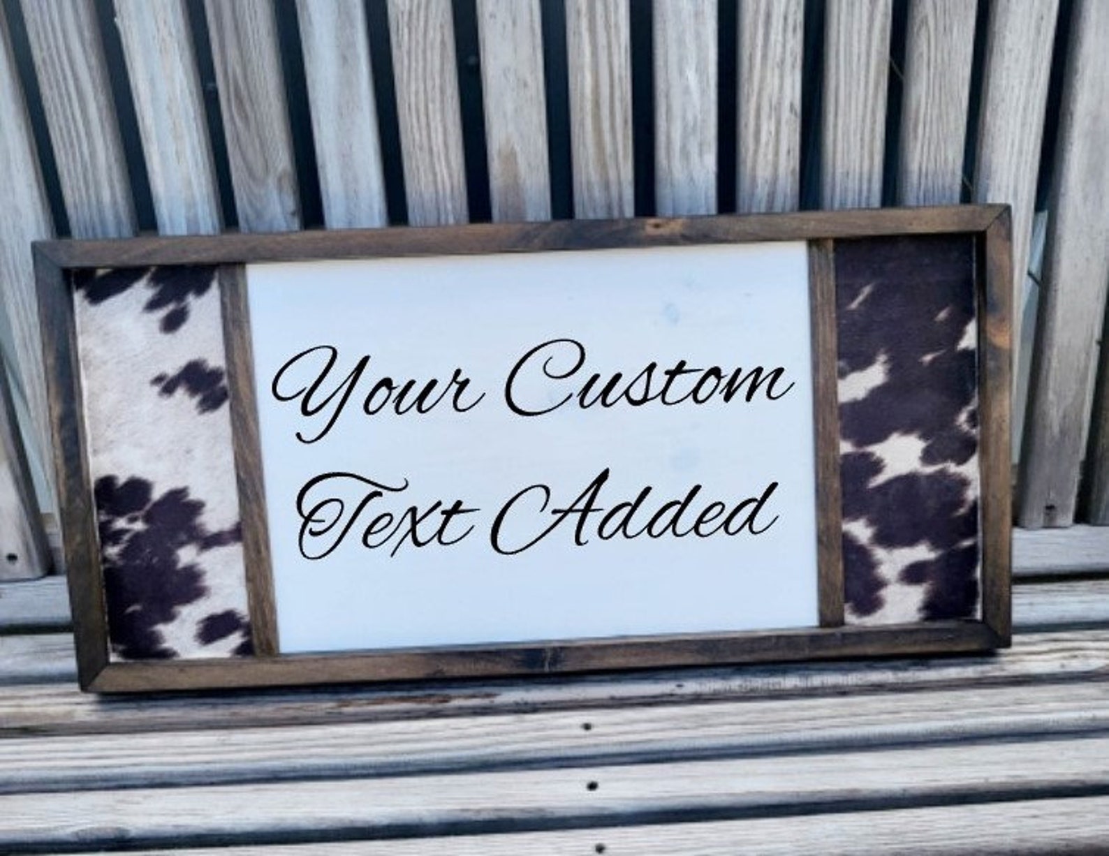 Custom Cowhide Welcome Sign Cow Print Sign Country Western Sign Decor ...