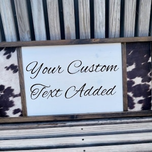 Custom Cowhide Welcome Sign - Cow Print Sign - Country Western Sign ...