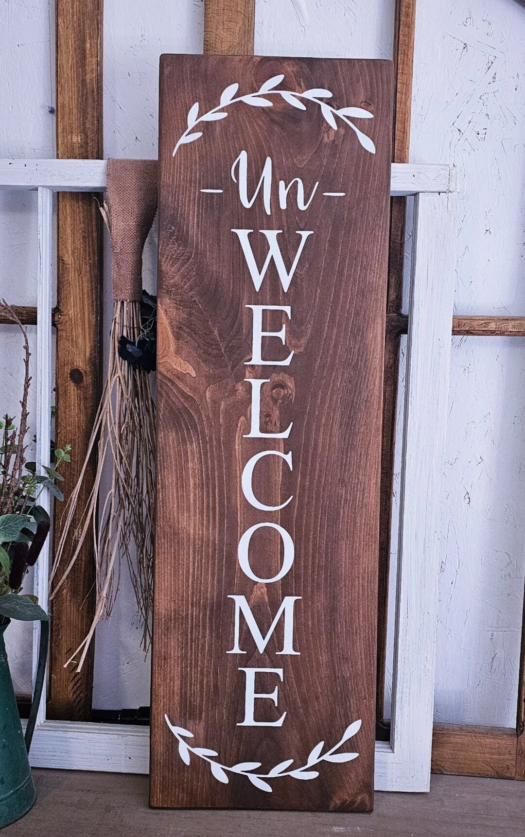 Farmhouse Unwelcome Welcome Sign - Choose Your Size Color - Wooden ...