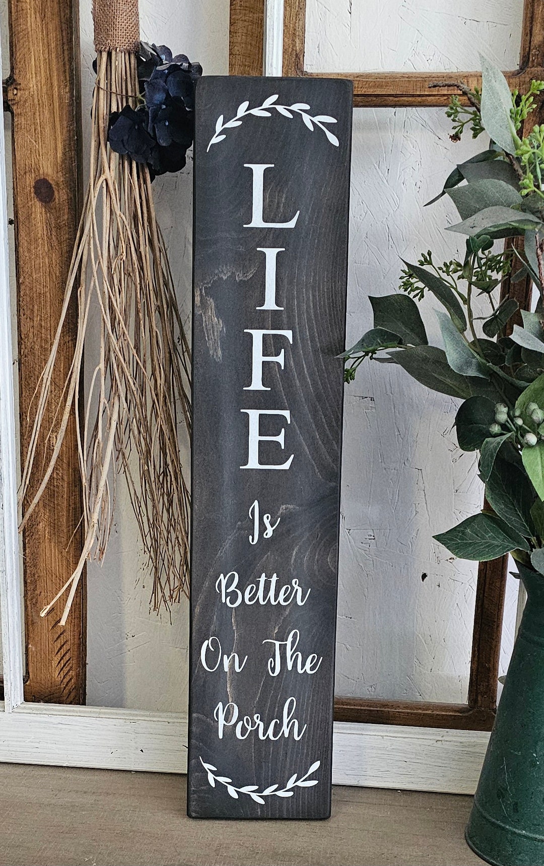 Farmhouse Welcome Porch Sign - Choose Your Size / Color - Wooden Rustic ...