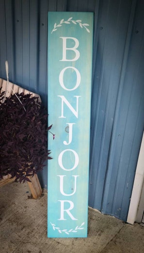 Bonjour Sign - Etsy