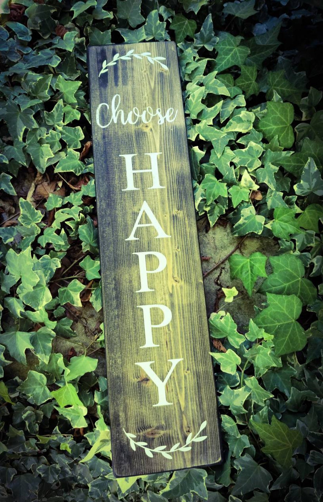 Farmhouse Welcome Greetings Sign Choose Happy Wooden Rustic Decor ...