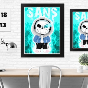 Sans ( Fan Art Print Inspired by Undertale ) - Etsy