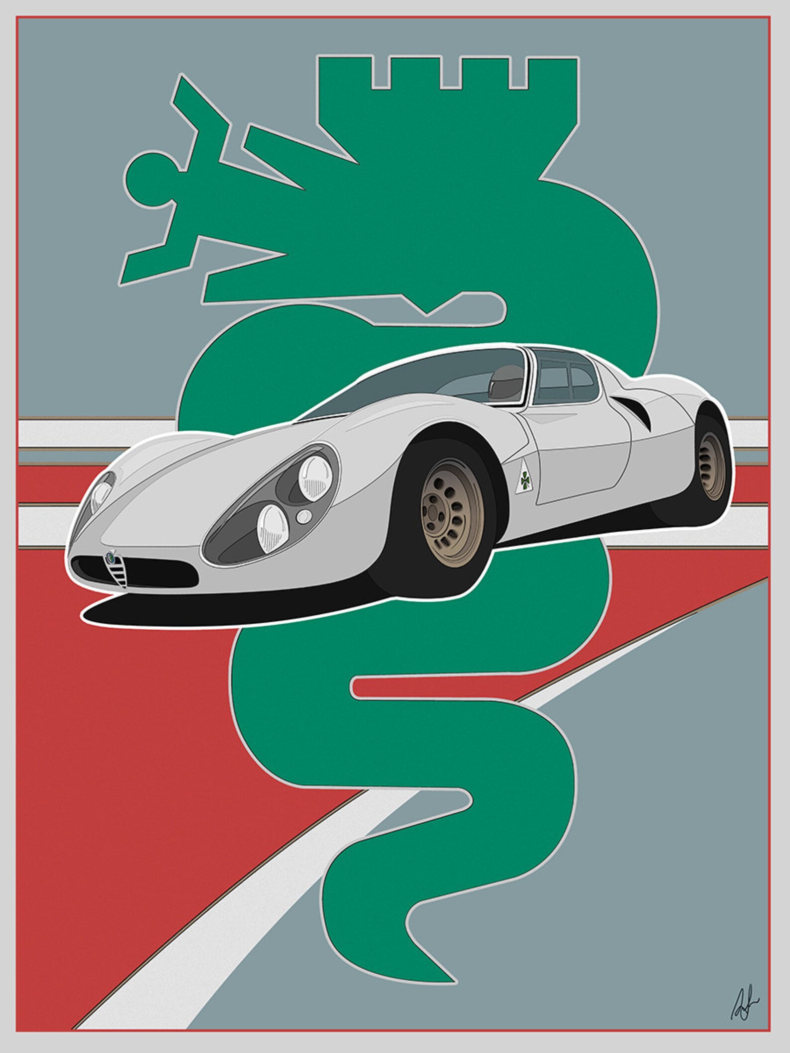 Cuore Sportivo Alfa Romeo 33 Stradale Art Print - Etsy 日本