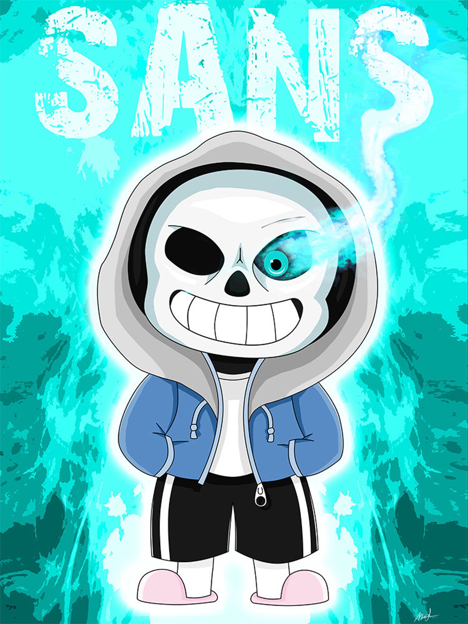Sans ( Fan Art Print Inspired by Undertale ) - Etsy