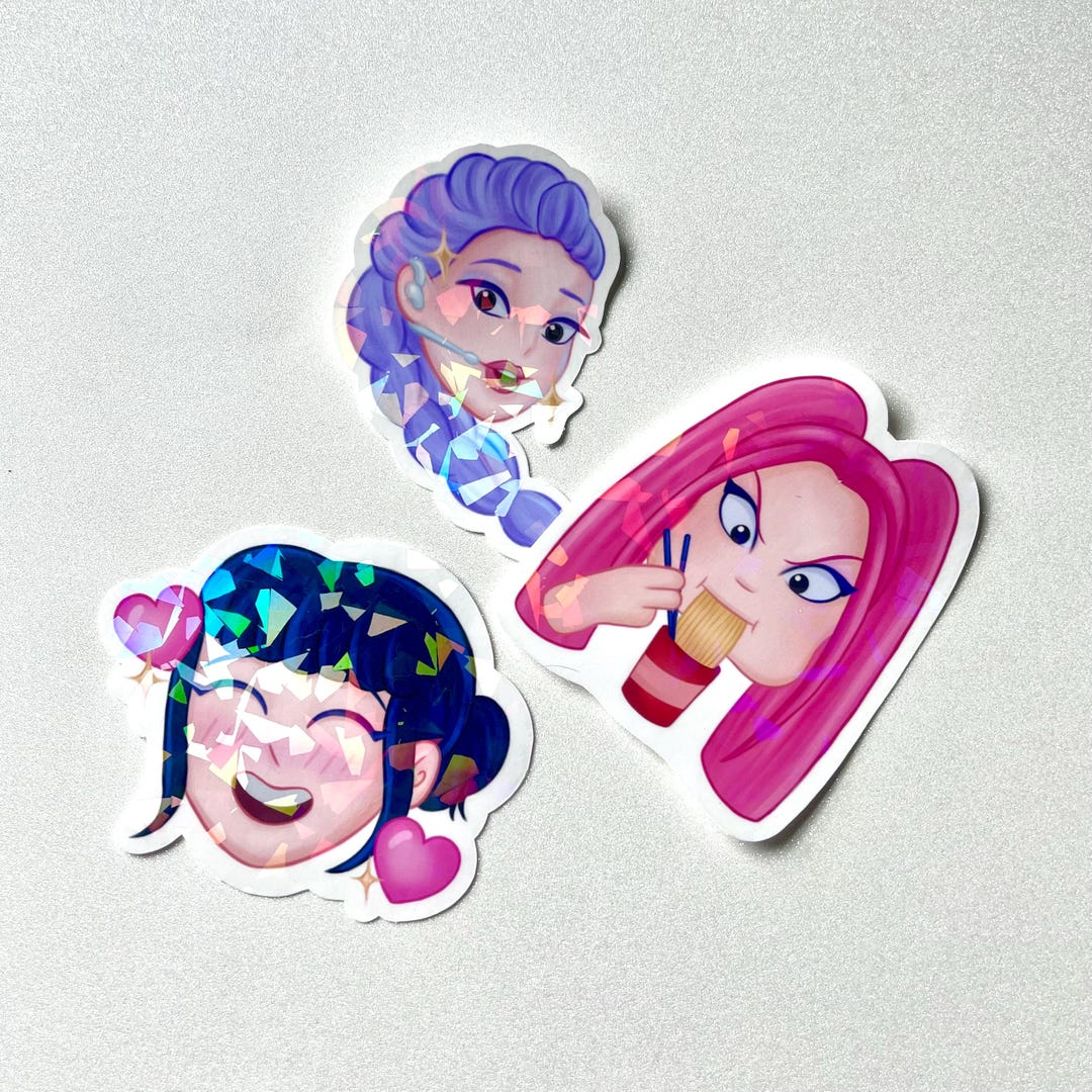 Kpop Demon Hunters Inspired Stickers | Rumi, Mira, Zoey Stickers ...