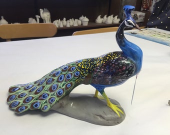 Peacock figurine | Etsy