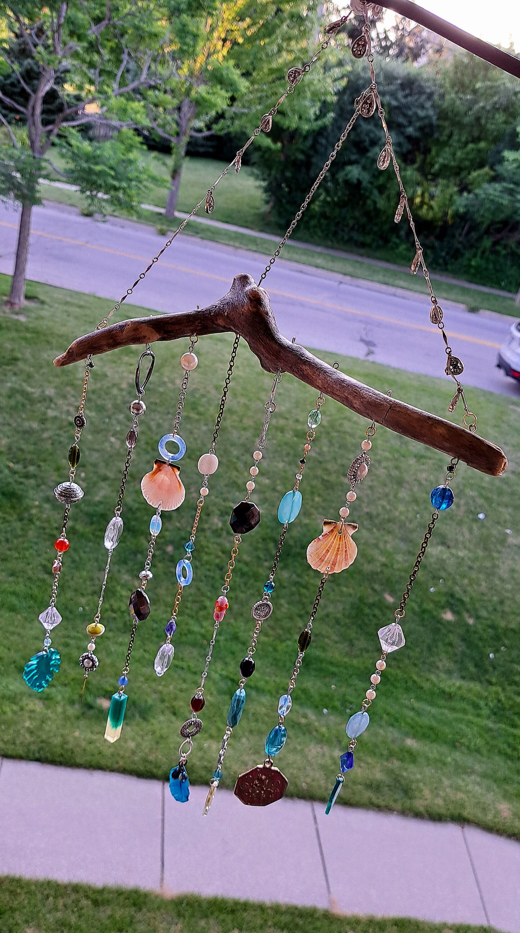 BOHO SUNCATCHER upcycled/foraged, Handmade, One-of-a-kind Beaded ...