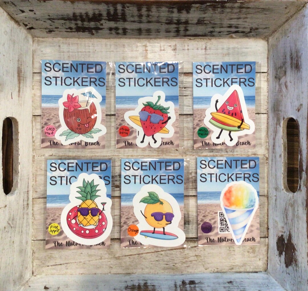 SCENTED, Summer, Fruit, Food, Stickers, 3” Easy Peel - Etsy