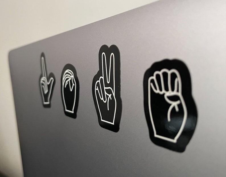 ASL Alphabet Sticker Sheet - Etsy