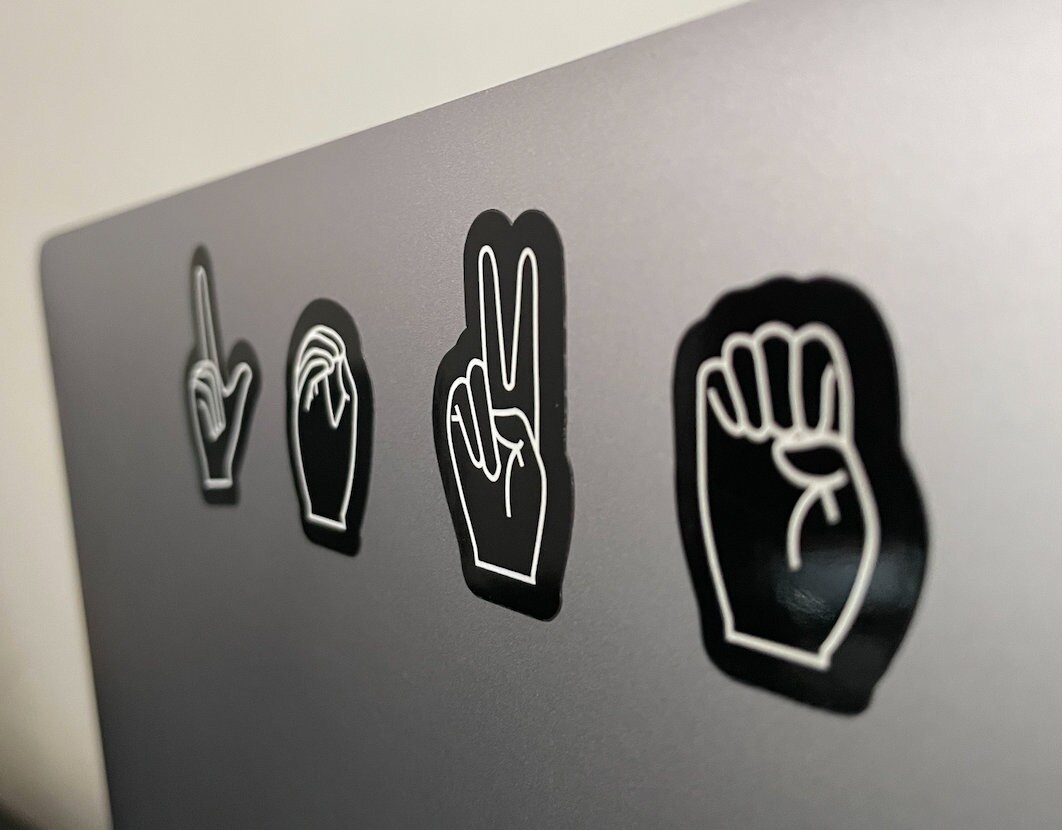 ASL Alphabet Sticker Sheet - Etsy