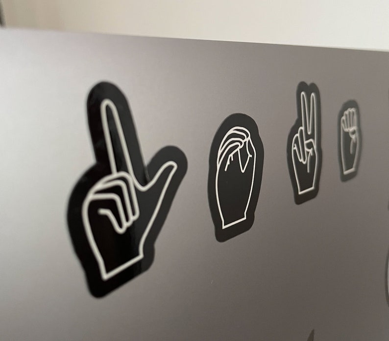 ASL Alphabet Sticker Sheet - Etsy