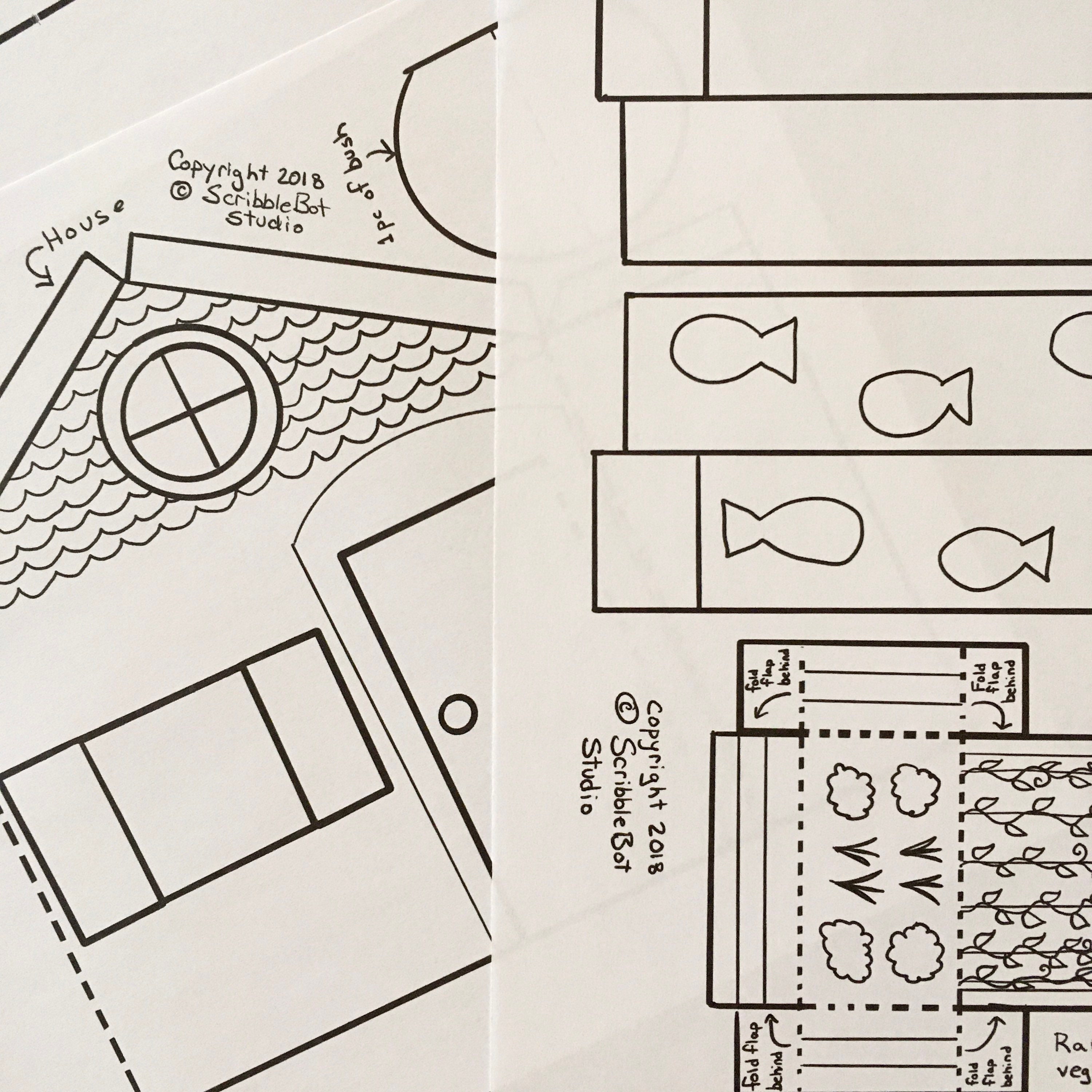 Printable Peg Doll House and Backyard Playset - Now With Full Color AND ...