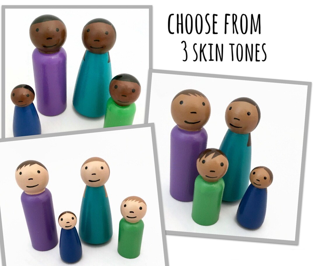 Solid Color Family in 3 Skin Tones - Etsy
