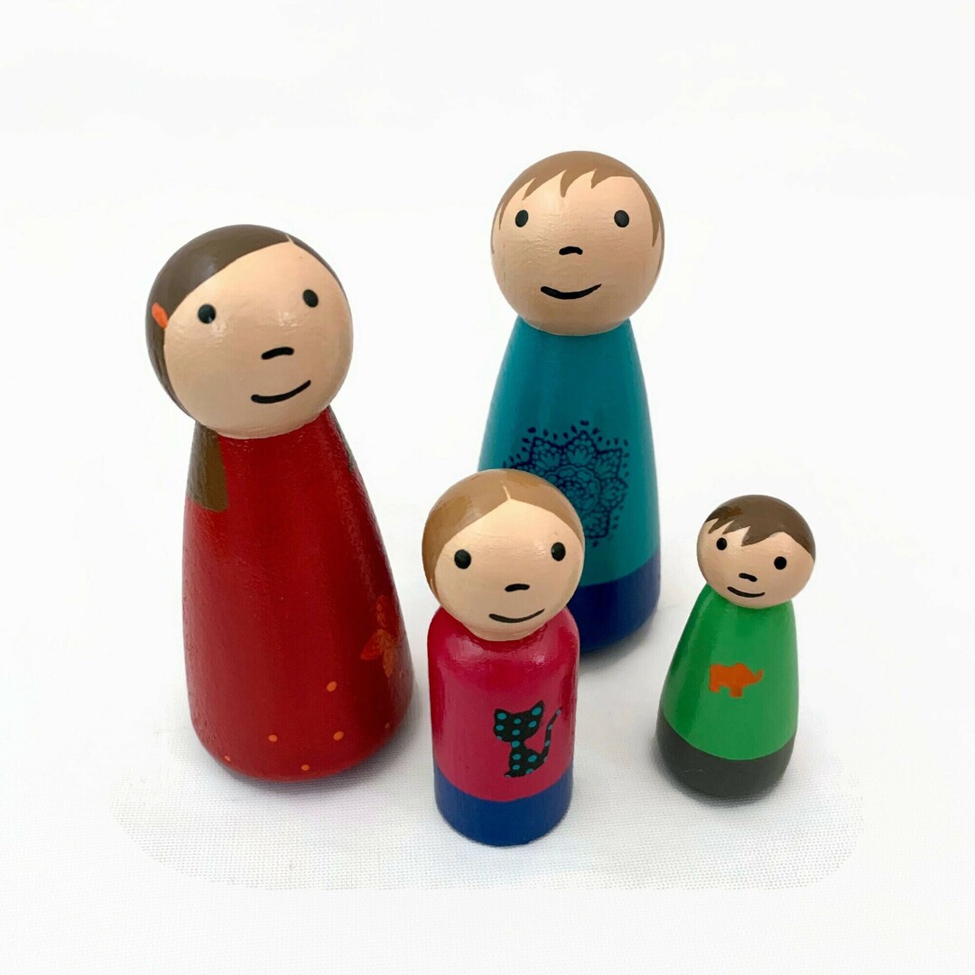 Two Moms LGBTQ Peg Doll Family - Light Skin Tone - Ready to Ship - Etsy