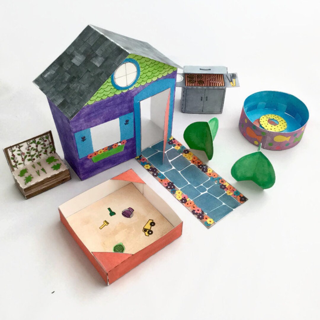Printable Peg Doll House and Backyard Playset - Now With Full Color AND ...