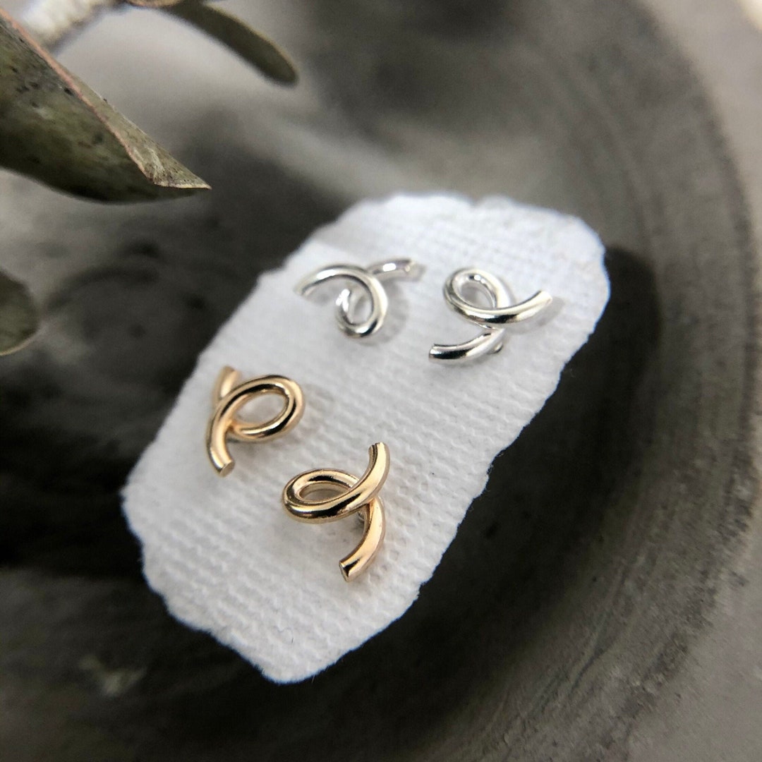 Minimalist Studs | Sterling Silver Minimalist Studs | Gold Modern Studs ...