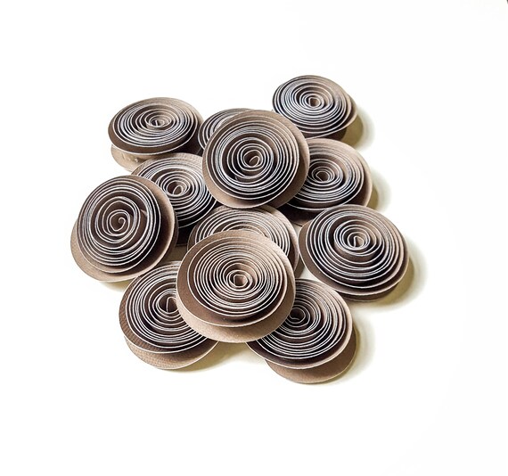 Cedar Brown Paper Roses Paper Flowers Table Décor Party | Etsy