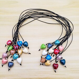 Beaded Handmade Book Thong With Ceramic Heart Beads Bookmark Unique ...