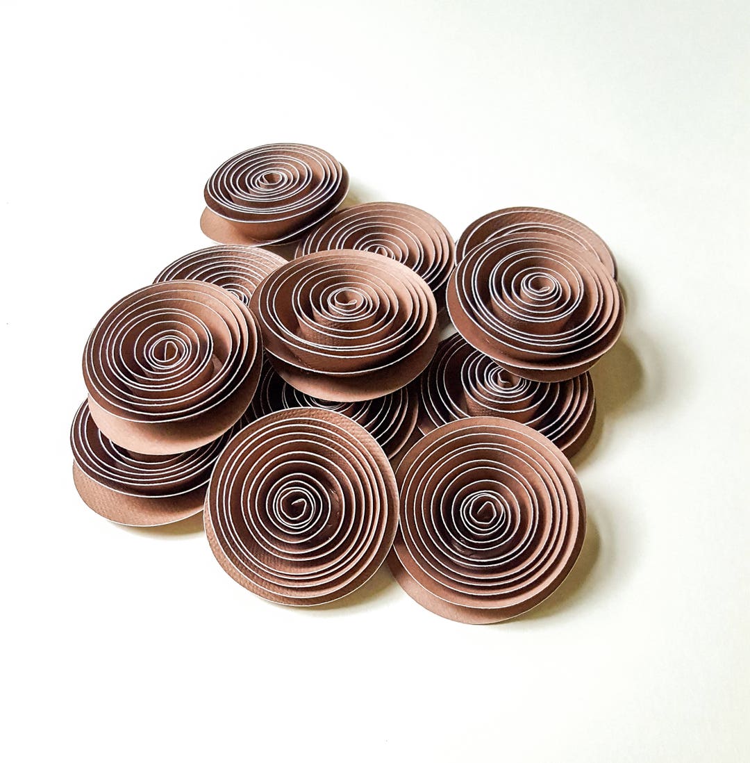 Mocha Brown Paper Roses Paper Flowers Table Décor Party Decoration ...