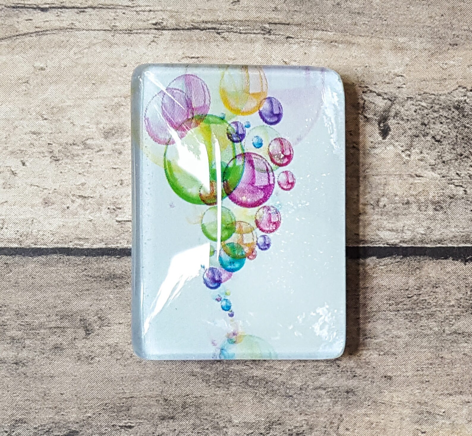 Glass Tile Magnets Abstract Balloons Rectangle Stocking Stuffer Third ...