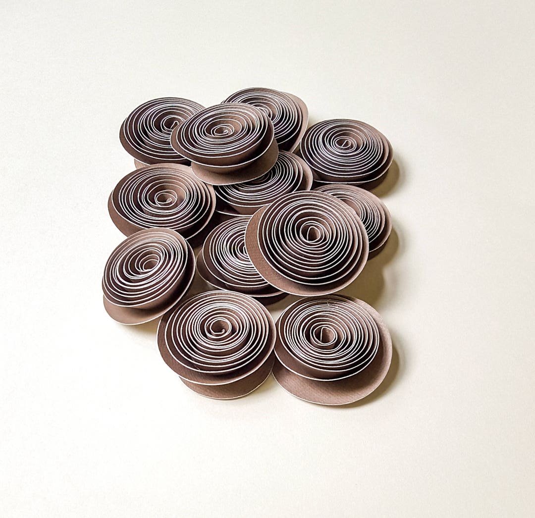 Paper Flowers | Chocloate Brown Paper Roses Table Décor Party ...