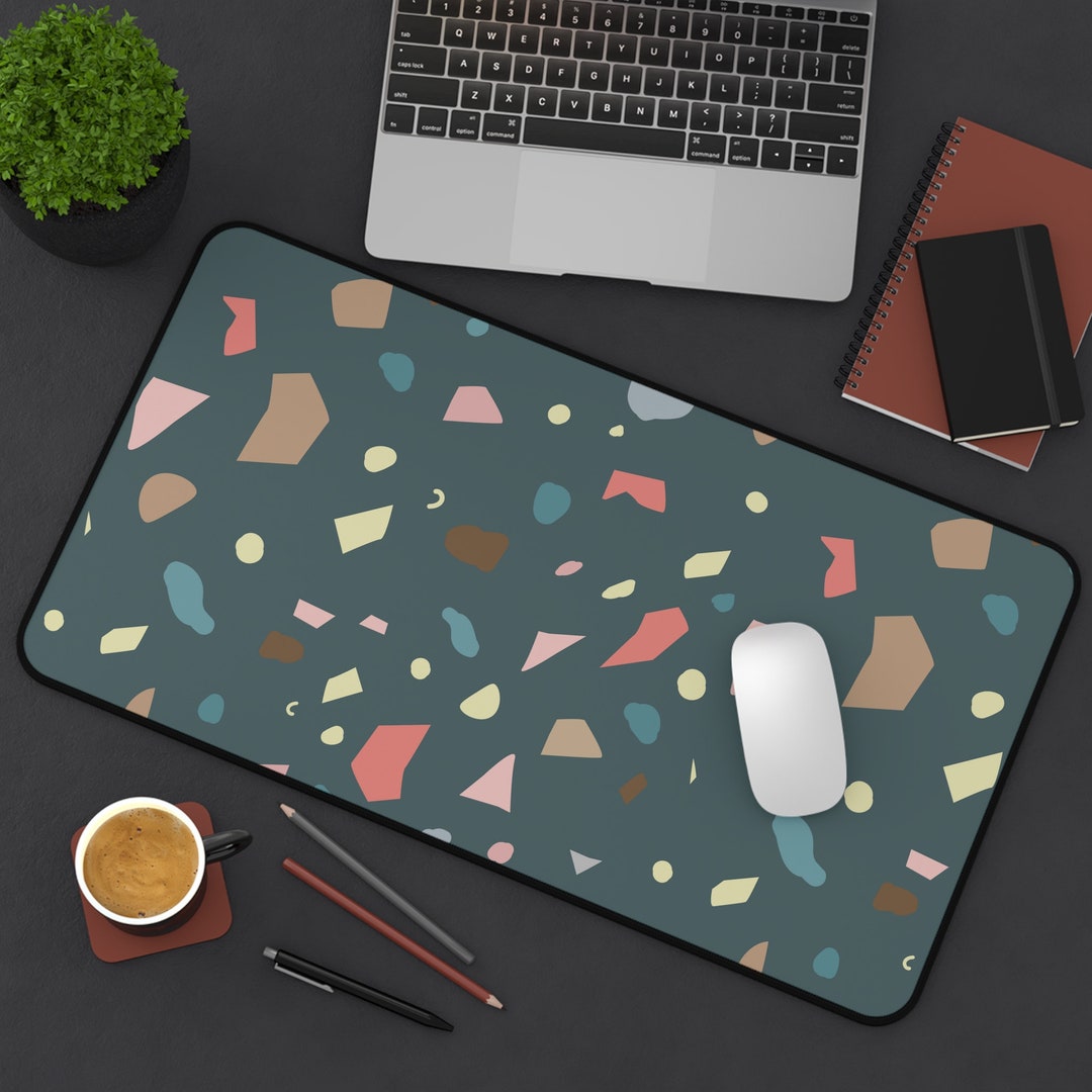 Terrazzo Style Desk Mat | Cute Desk Pad | Aesthetic Desk Mat | 3 Sizes ...