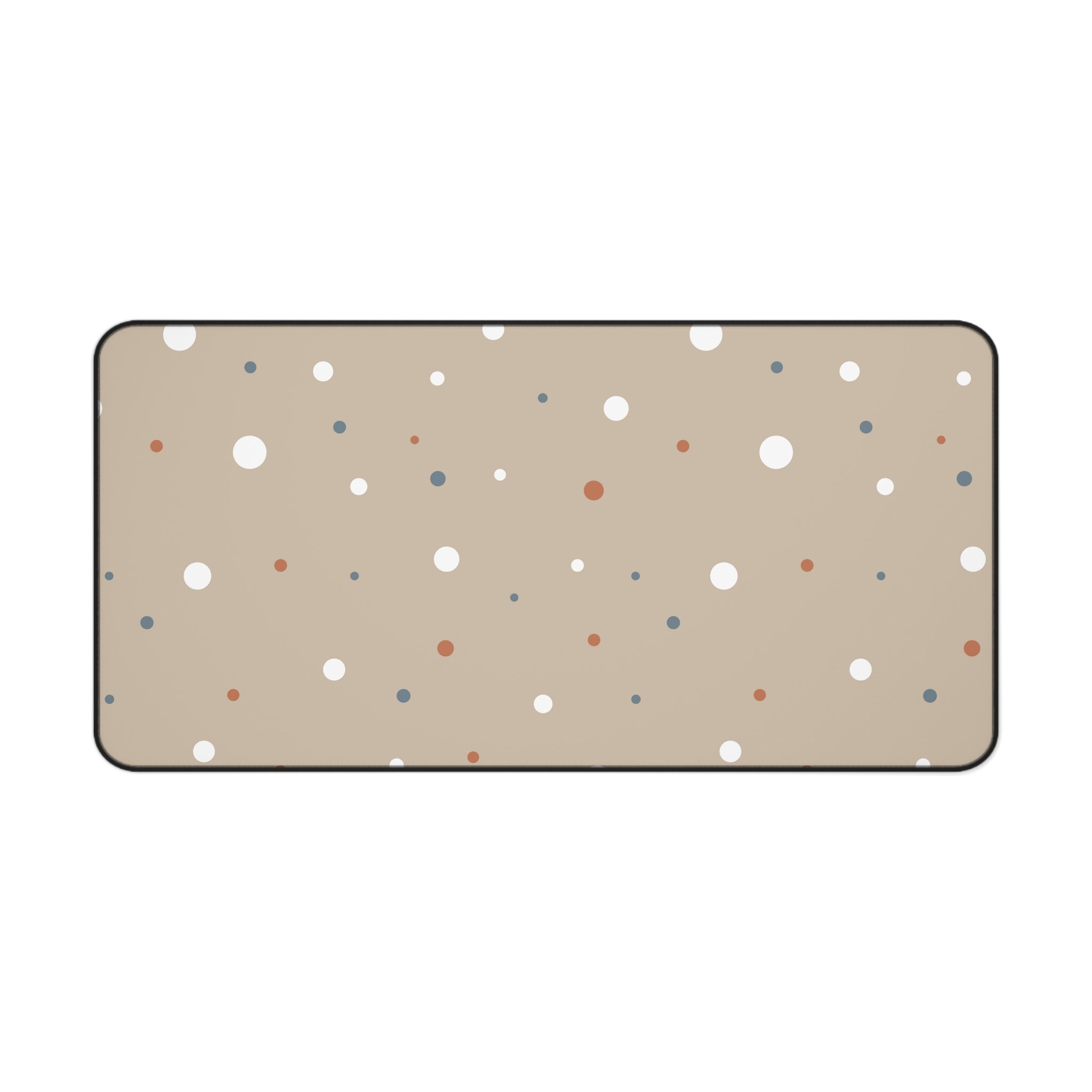 Polka Dot Desk Mat Beige Desk Pad Cute Simple Desk Mat Minimalist Desk ...
