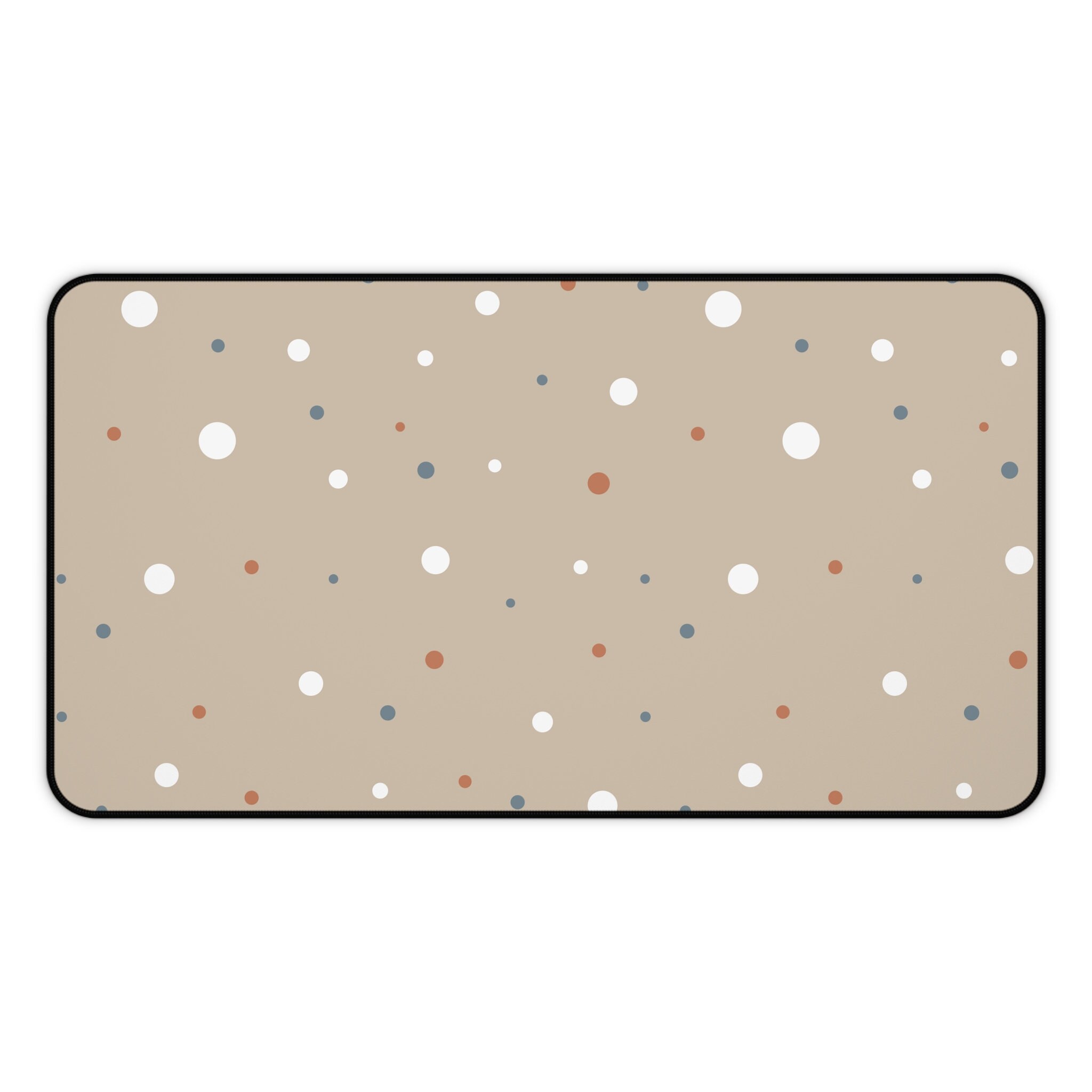 Polka Dot Desk Mat Beige Desk Pad Cute Simple Desk Mat Minimalist Desk ...