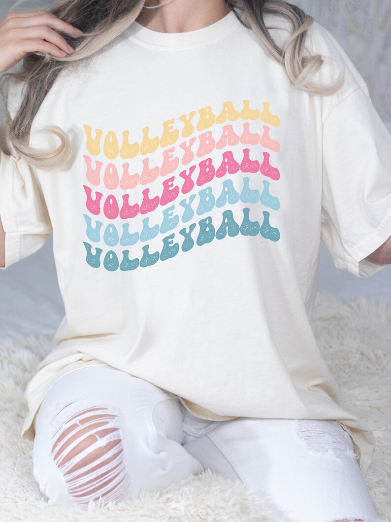 Comfort Colors Unisex Volleyball Retro Graphic Tee - Show Your ...