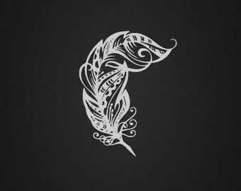 Feather car decal | Etsy