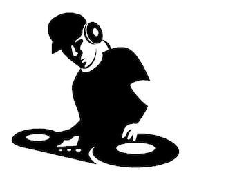 Dj turntable decal | Etsy