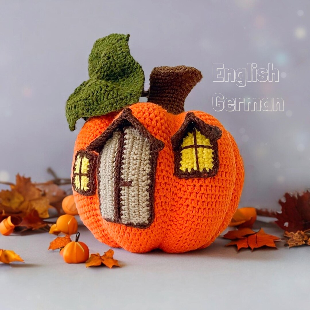 Pumpkin House, Fall Decor * Pdf File Crochet Pattern * Home Decor ...
