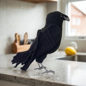 Raven. Crochet PDF Pattern * Halloween Decor, Crow. Fall Decoration ...