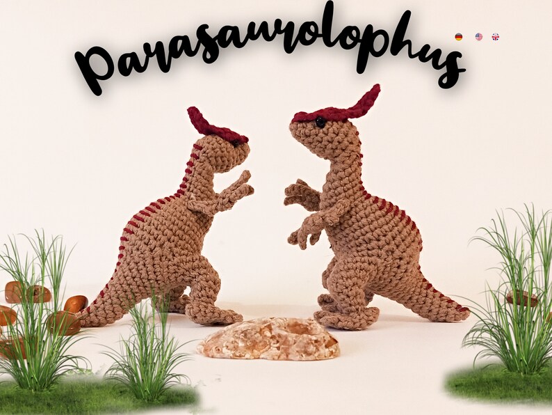 Parasaurolophus Dinosaurs Crochet Pdf Pattern Amigurumi - Etsy